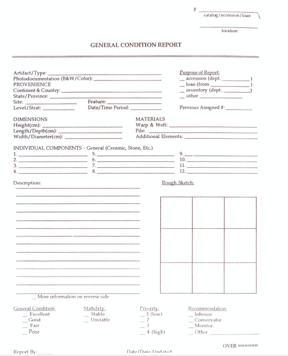 Condition Report for artworks • AerariumChain
