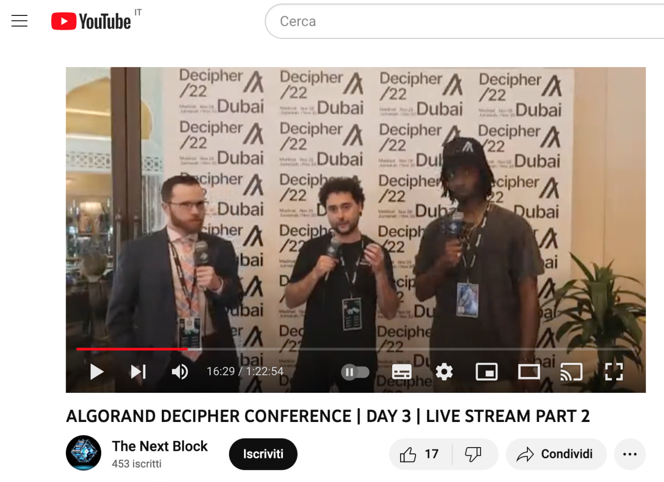 The Next Block. Special Algorand Decipher Conference • AerariumChain